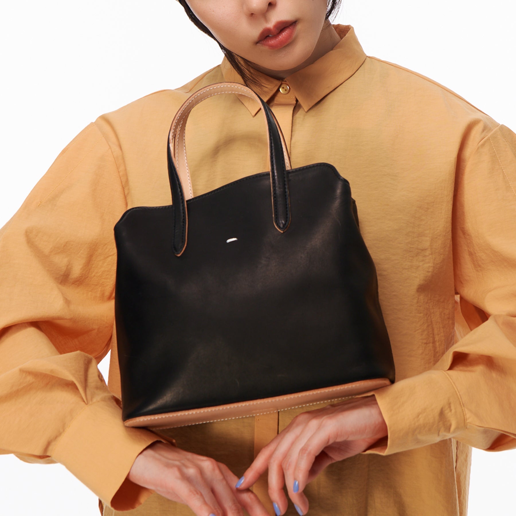 Logical series leather 2-way bag / black | テーーマ teema